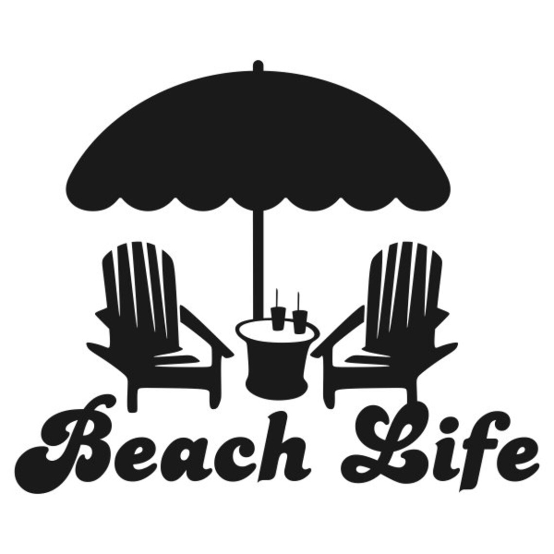 Beach Life Cuttable Design PNG DXF SVG & Eps File for - Etsy
