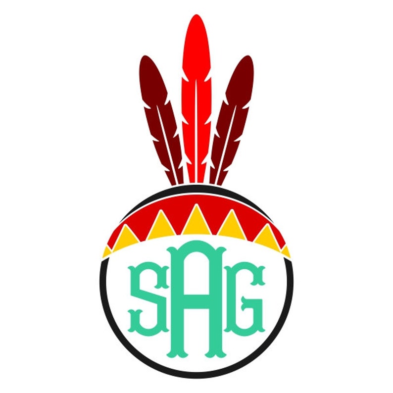 Thanksgiving Native America Turkey Pilgrim Feather Monogram - Etsy