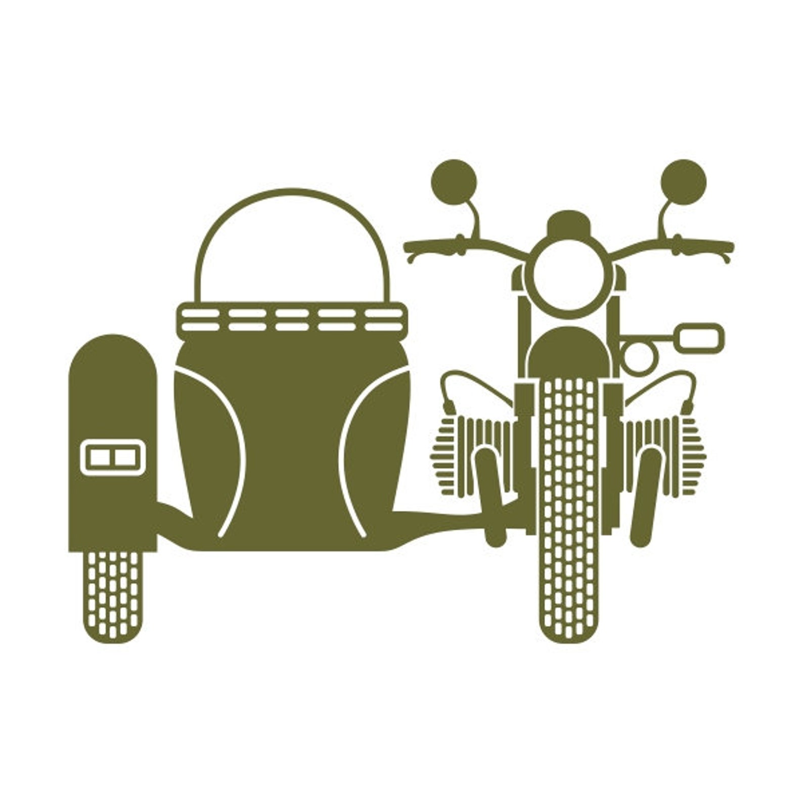 Motorcycle With Sidecar Cuttable Design PNG DXF SVG & Eps File - Etsy