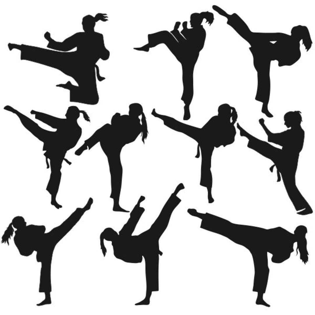 Karate Girl Silhouette Cuttable Design PNG DXF SVG & Eps File - Etsy UK