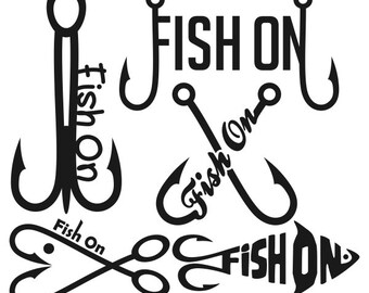 Fishing Boat Fish Cuttable Design PNG DXF SVG & Eps File for - Etsy