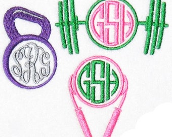 Fitness Embroidery | Etsy