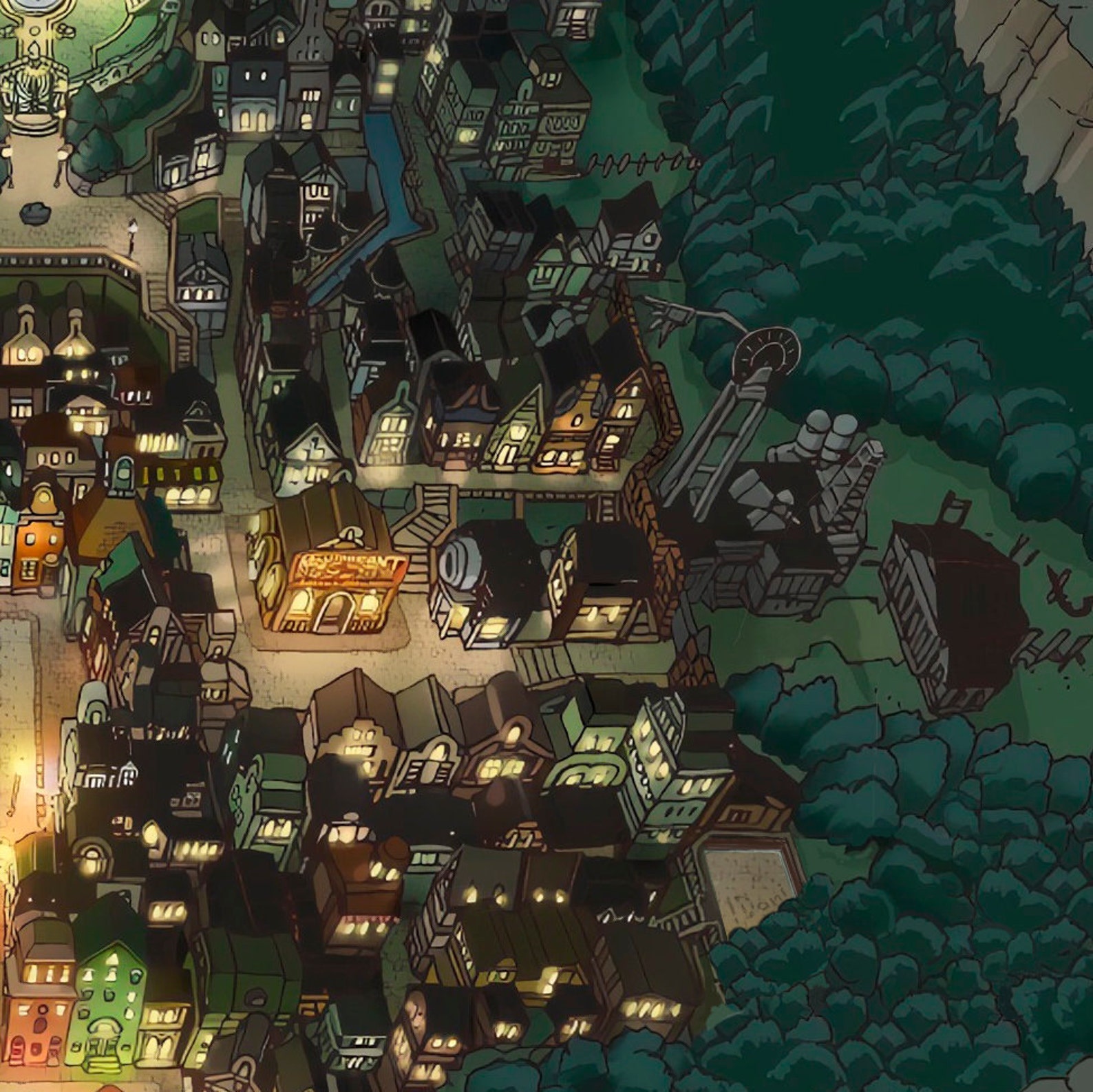 Professor Layton Folsense Town digital Download - Etsy