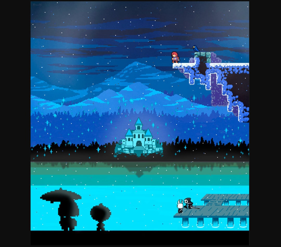 Undertale, Hollow Knight and Celeste Crossover Print descarga Digital ...