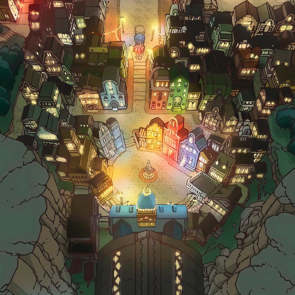 Professor Layton Folsense Town digital Download - Etsy