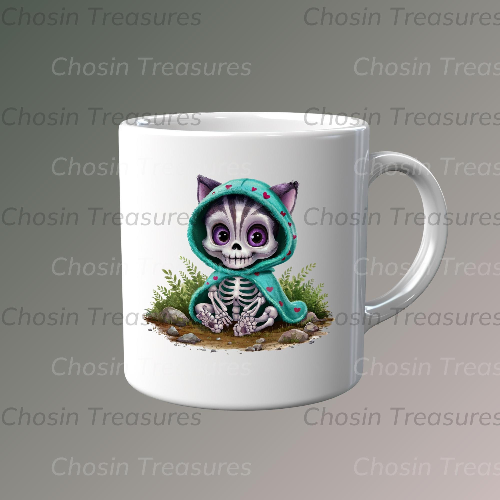 Cute Skeleton Clipart - Instant Download Sublimation Design - Halloween ...
