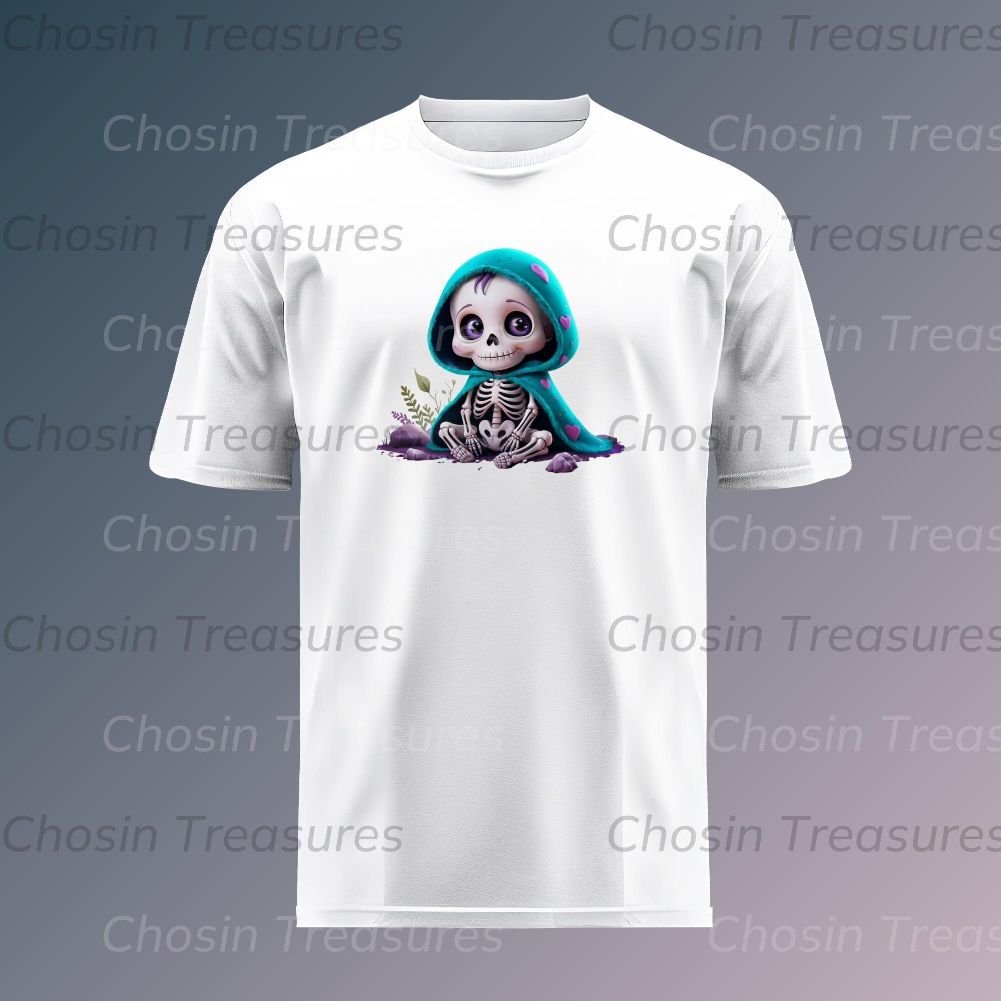 Cute Skeleton Clipart - Instant Download Sublimation Design - Halloween ...