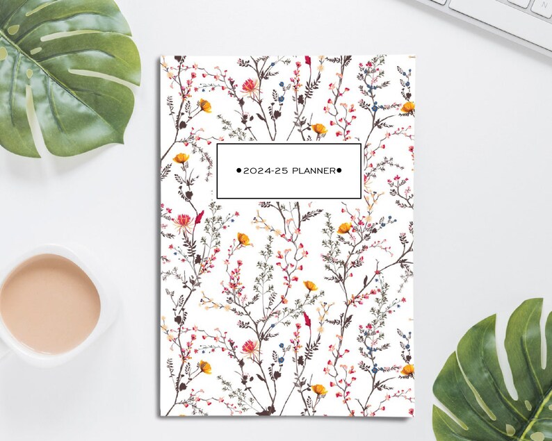 Floral Academic Planner 2024-2025: Personalized Weekly & Monthly ...