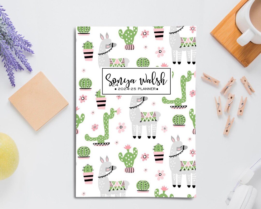 Cactus Llama 2026-2027 Academic Planner: Personalized Monthly Paperback ...