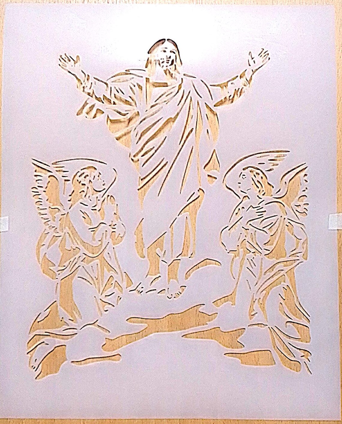 Jesus With Angels Airbrush Art Stencil Available in 7 Sizes Mylar Ships ...