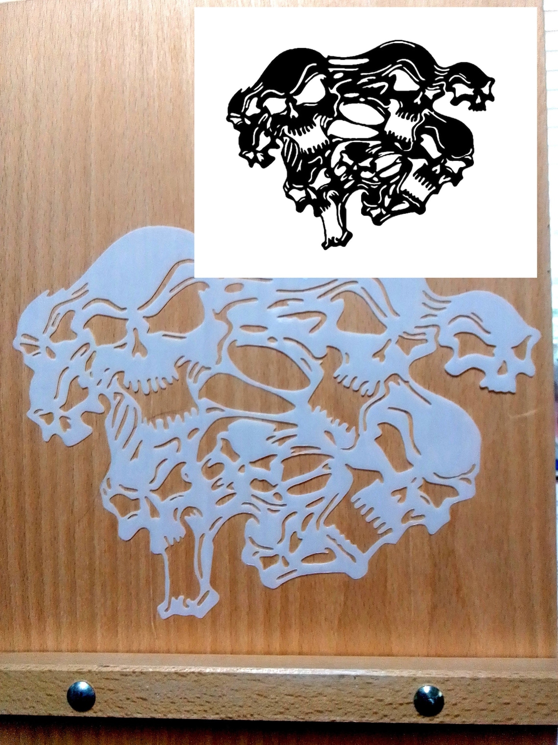 Skulls Stencil Template Art Airbrush Stencil Stack of Skulls Artist ...