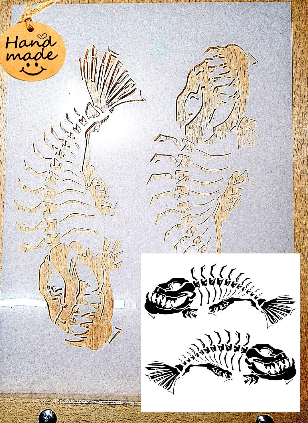 Angry Fish Airbrush Stencil Art Template Ships Worldwide. - Etsy
