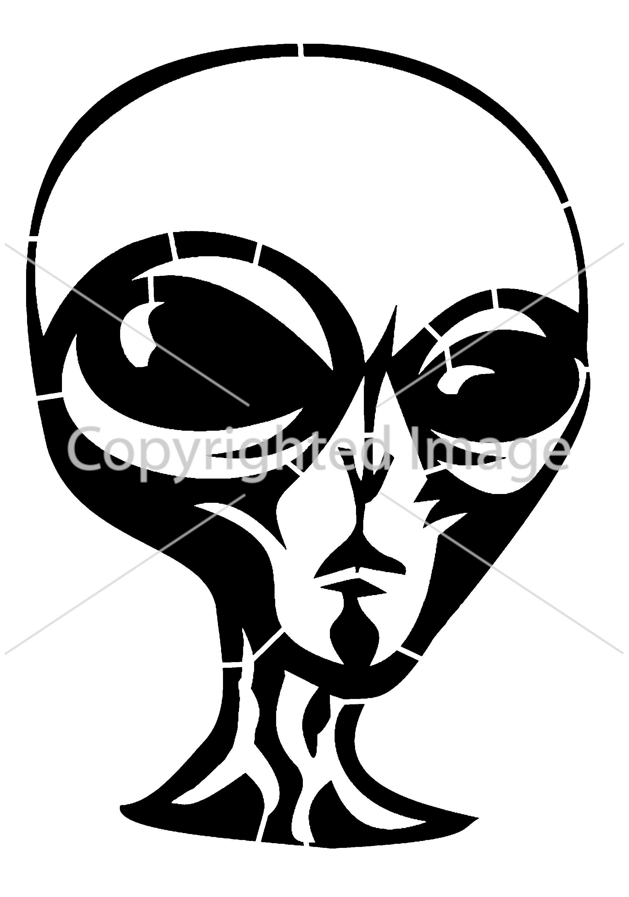 Alien Airbrush Stencil 300 Micron Ships Worldwide. - Etsy
