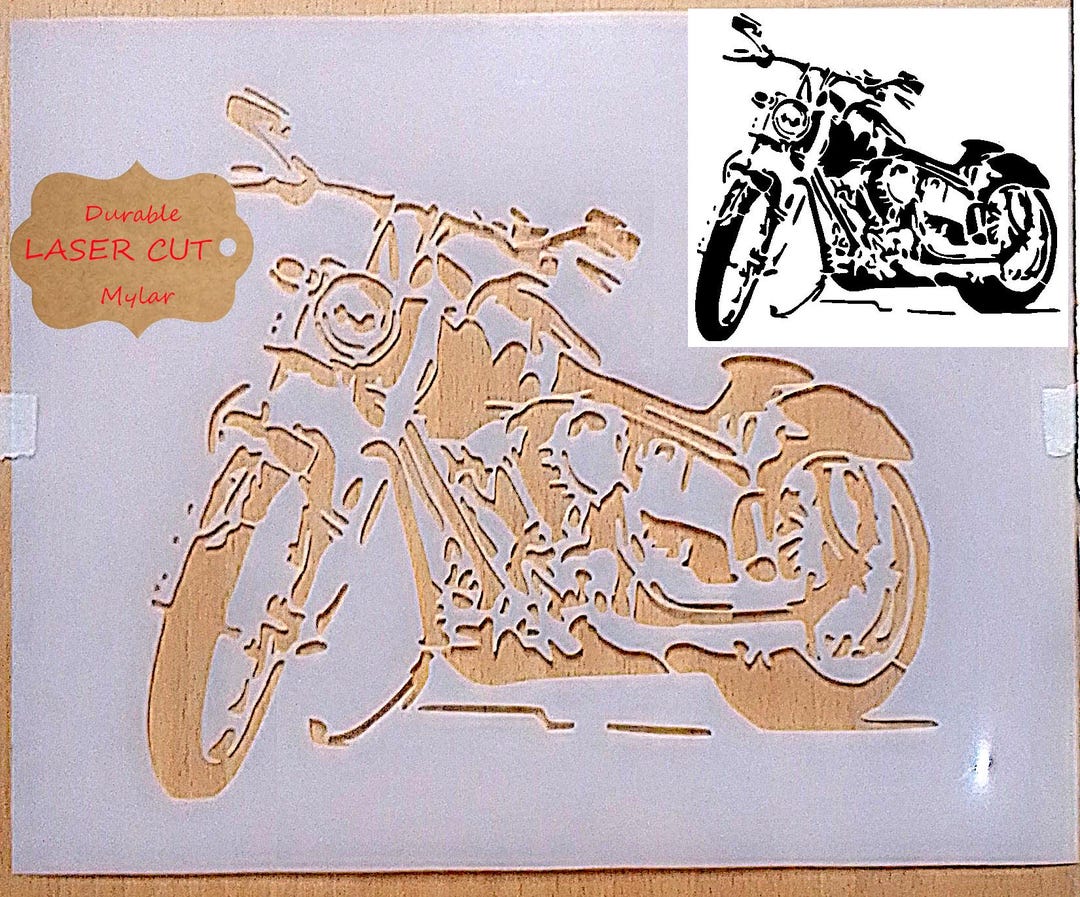Motorcycle Airbrush Stencil 300 Micron Ships Worldwide. - Etsy