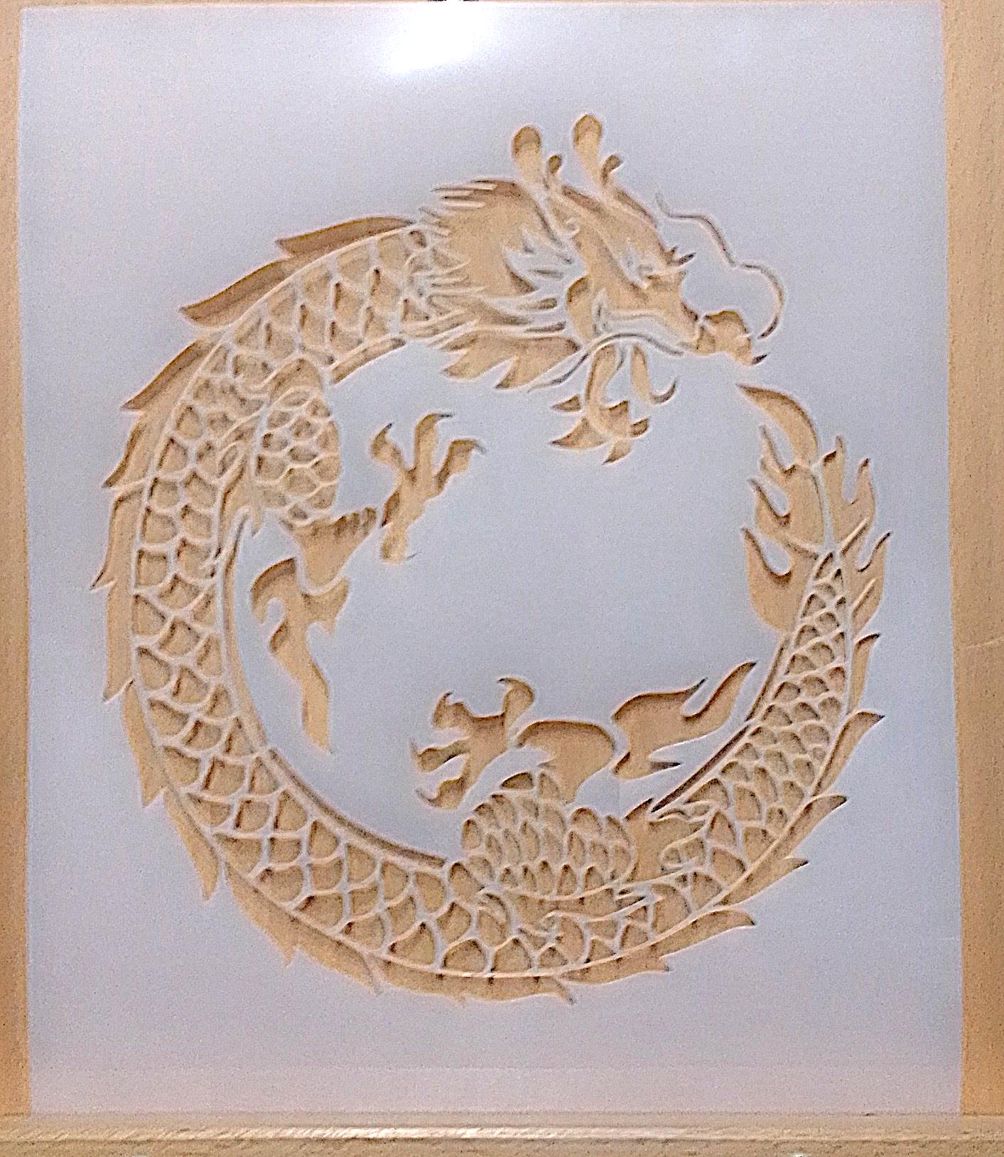 Circular Dragon Airbrush Art Stencil Available in 6 Sizes Mylar Ships ...