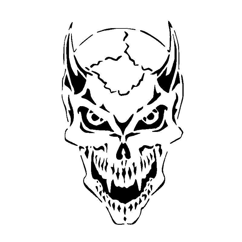 Devil Skull Airbrush Art Stencil Available in 3 Sizes Mylar Ships ...