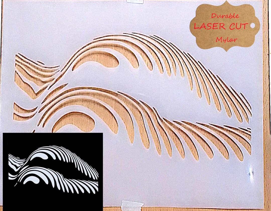 Female Stripes C Airbrush Stencil 300 Micron Ships Worldwide. - Etsy