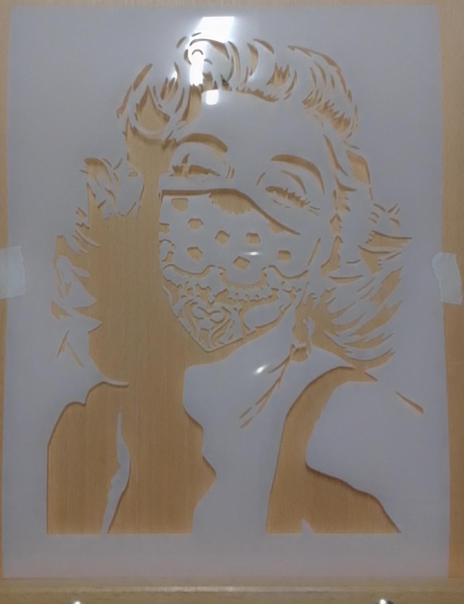 Model Stencil Airbrush Art Stencil Artist Female Template Available in ...
