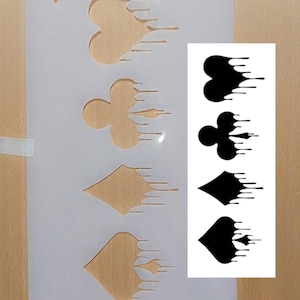 Dripping Cards Airbrush Art Stencil Available in 7 Sizes Mylar Ships ...
