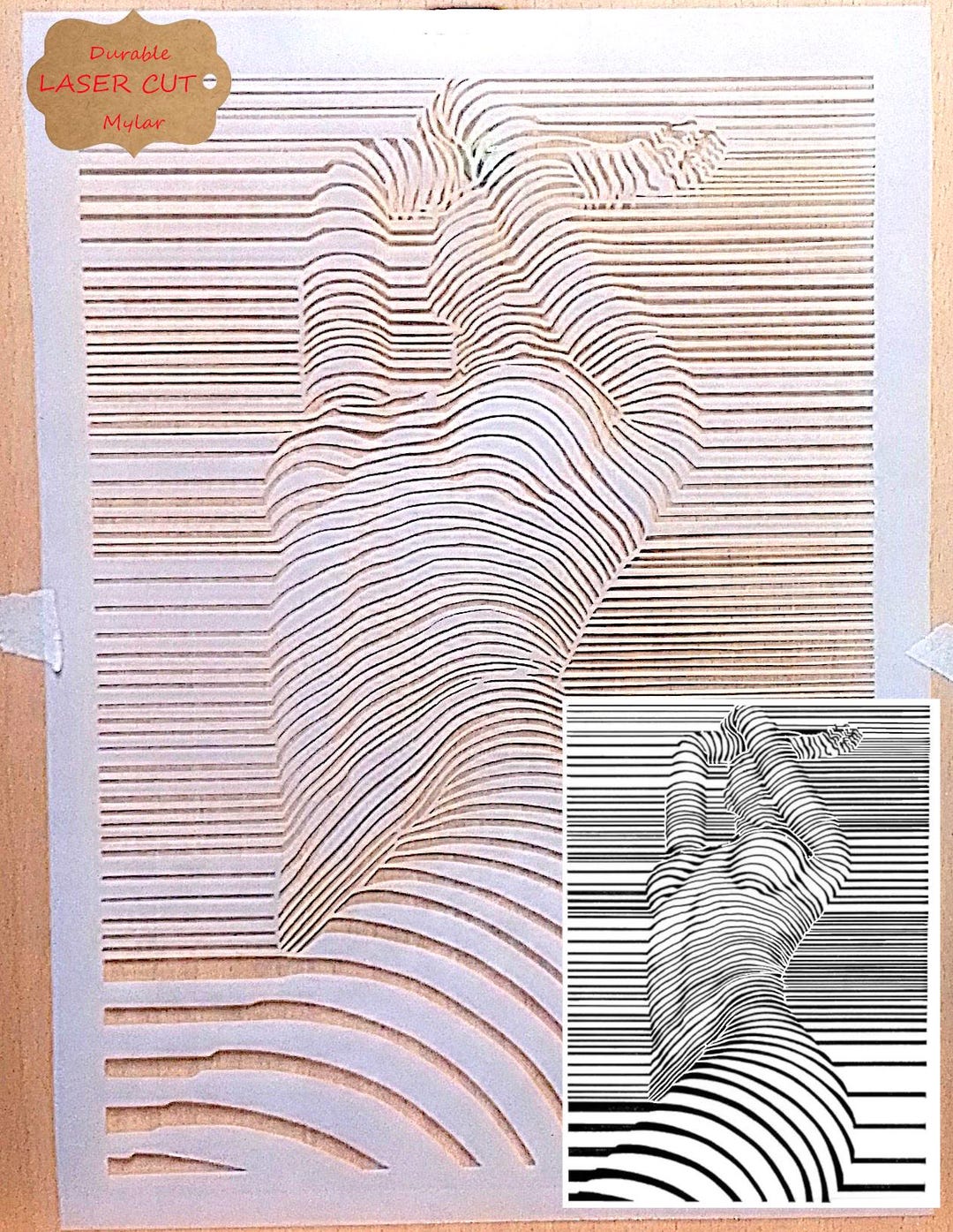 Nude Stripes Airbrush Stencil 300 Micron Ships Worldwide. - Etsy