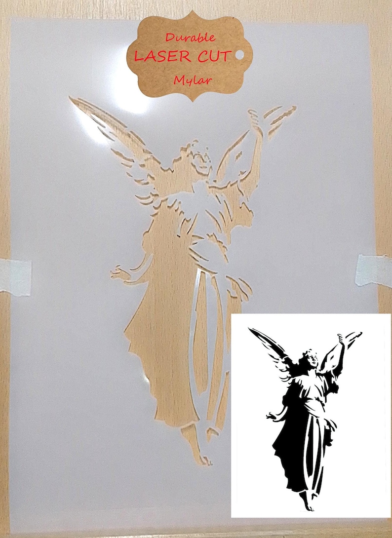 Angel Stencil Airbrush Art Stencil Artists Angel Template Mylar Ships ...