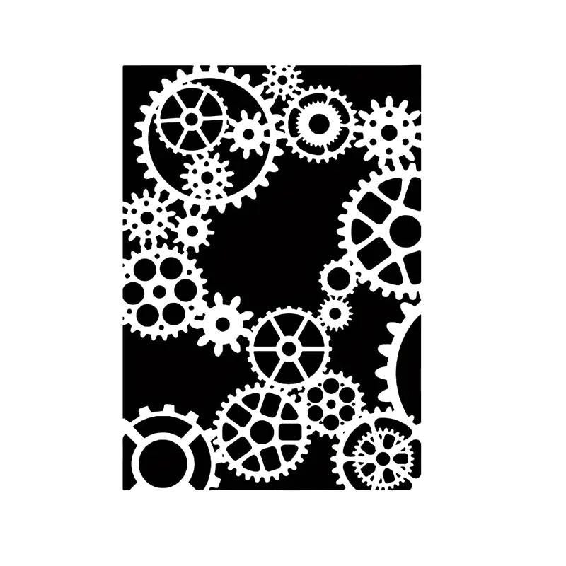 Steampunk Gears Stencil Airbrush Art Stencil Clockwork Artist Template ...