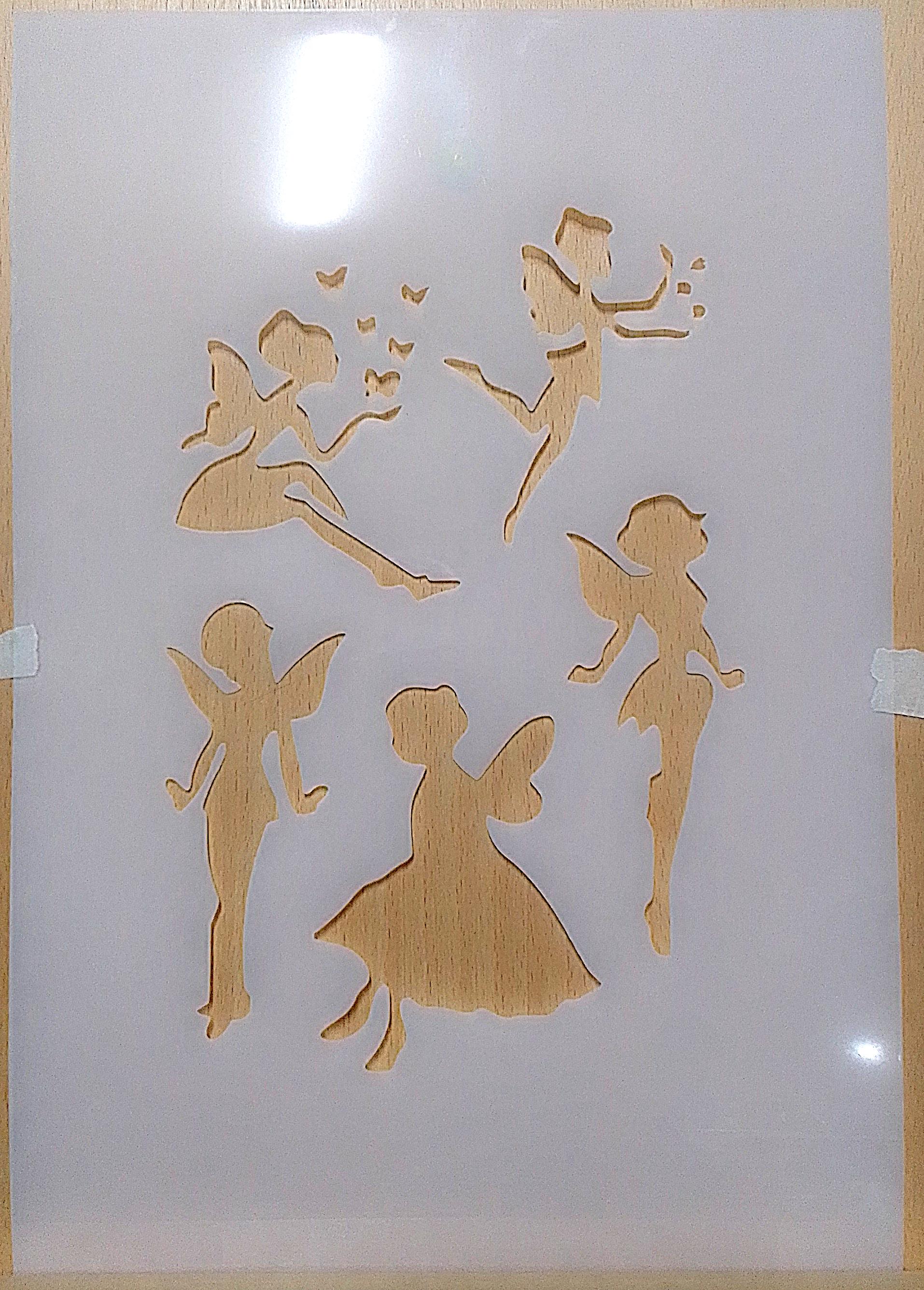Fairies Stencil Airbrush Art Stencil Artist Fairies Template Mylar ...