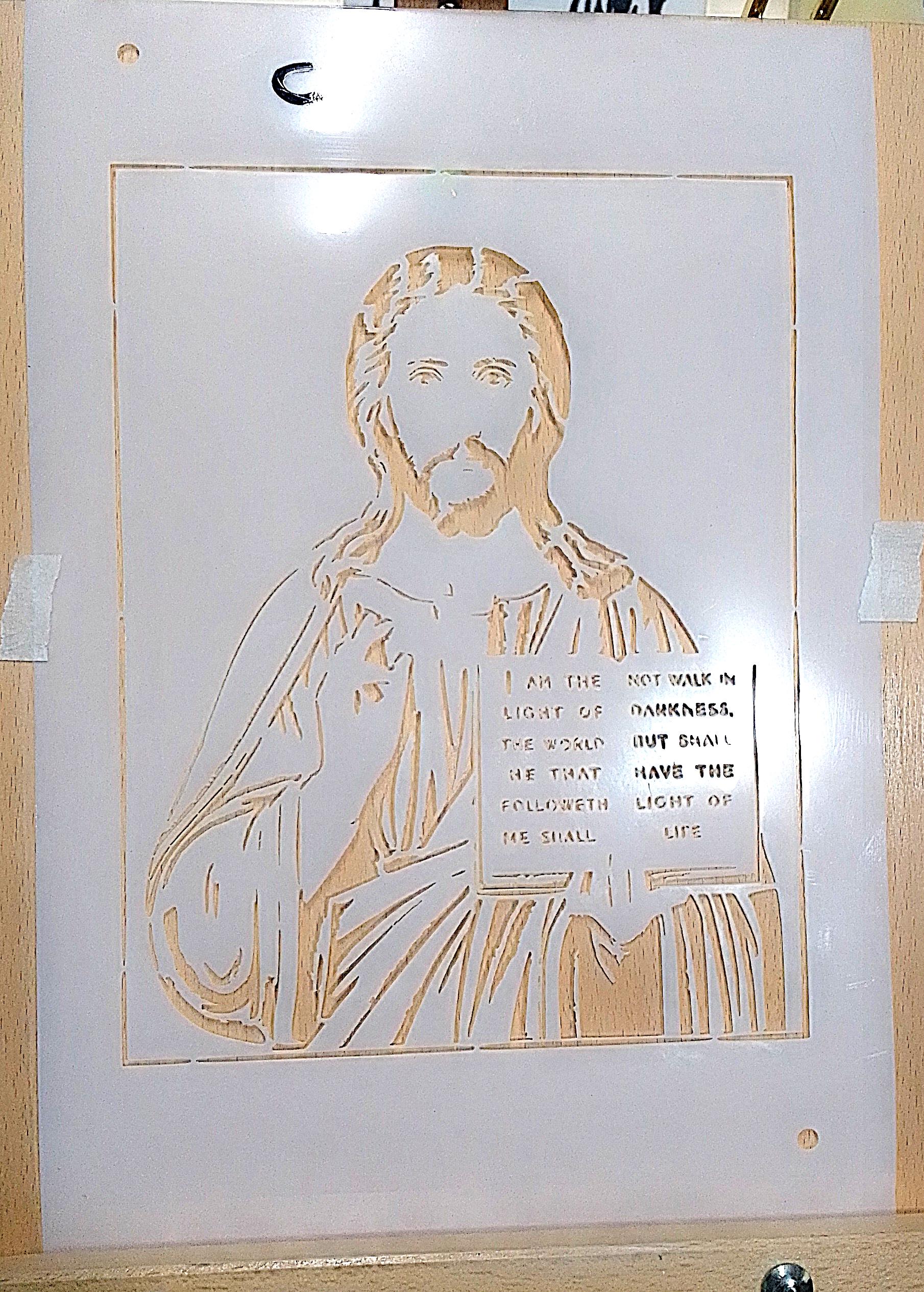 Three Layer Jesus Airbrush Art Stencil Set Mylar Ships Worldwide. - Etsy