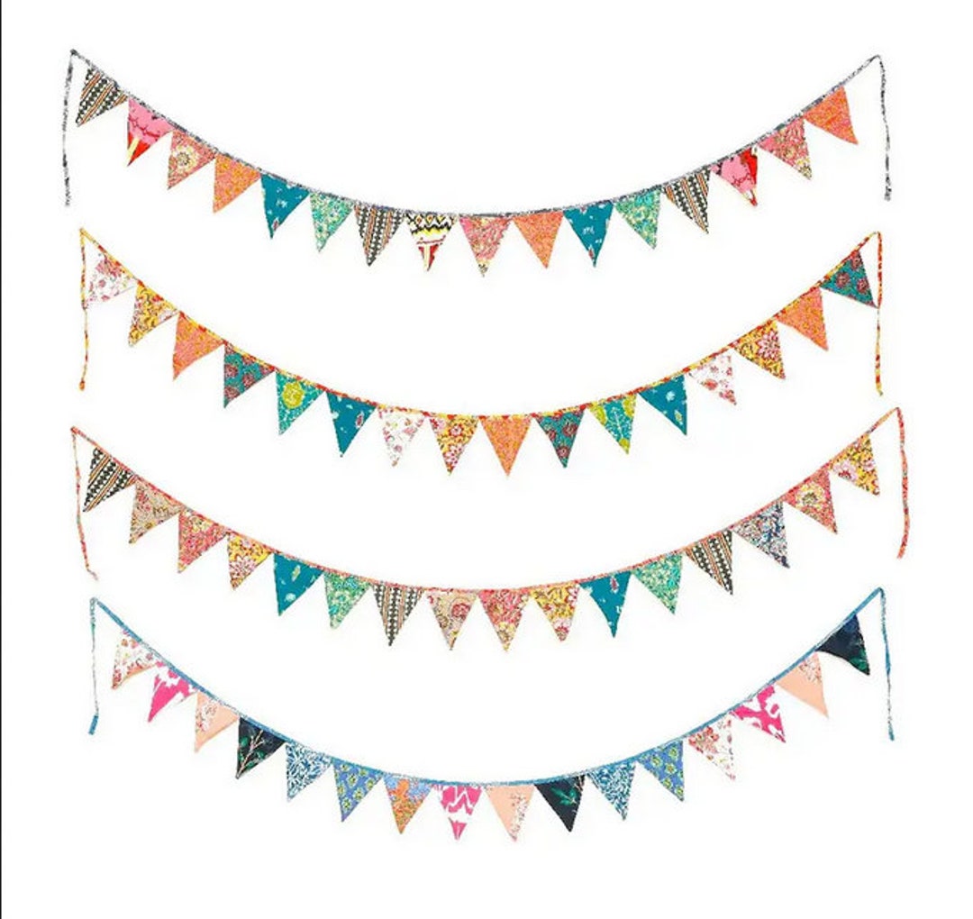 Colorful Fabric Bunting Banner Custom Bunting Wedding Chirstmas Decor ...