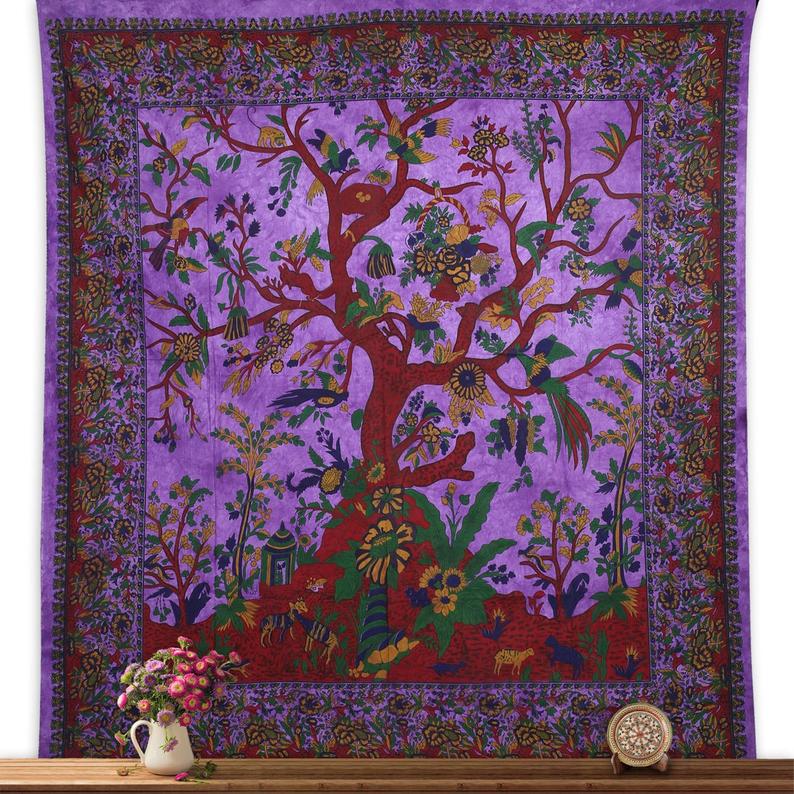 Indian Tapestry Mandala Tapestry Wall Hanging Peacock Wall Tapestry ...