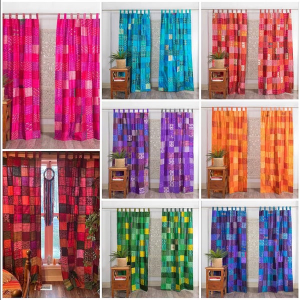 Multicolored Curtains - Etsy