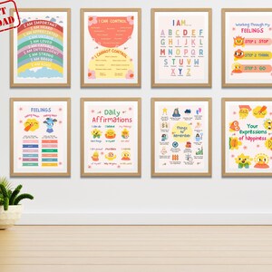 30 Calming Corner Feelings Poster Classroom, Calm Down Emotion Chart ...