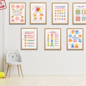 30 Calming Corner Feelings Poster Classroom, Calm Down Emotion Chart ...