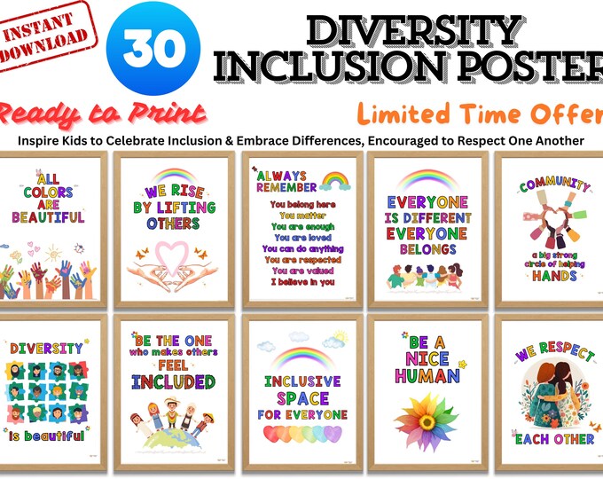 Safe Space for Everyone Poster Printable, Pride Flag Hearts, LGBTQ ...