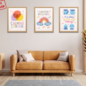 30 Calming Corner Feelings Poster Classroom, Calm Down Emotion Chart ...