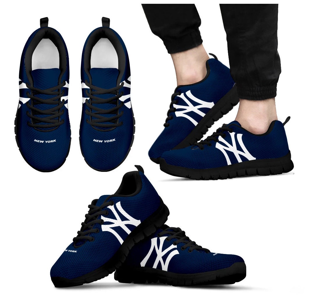 New York Yankees Fan Unofficial Running Shoes Sneakers - Etsy
