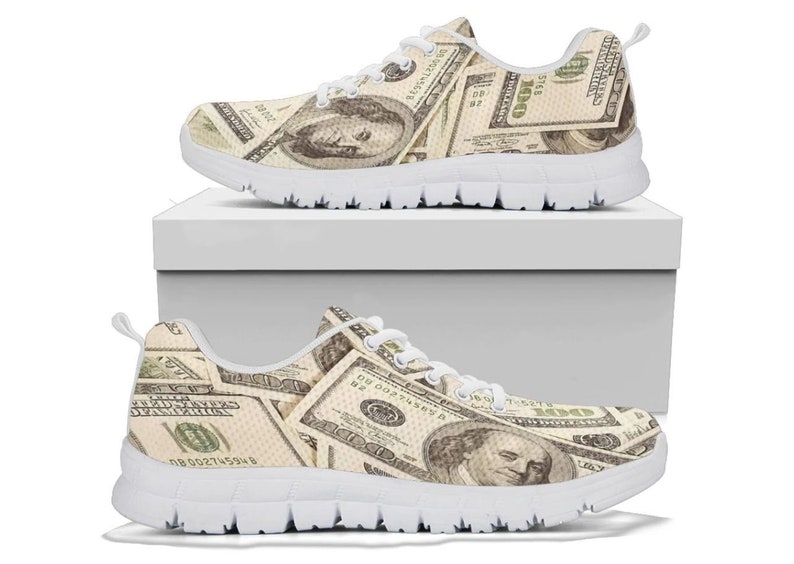 Love Of Money 100 DollarBill Ben Franklin Running Shoes | Etsy