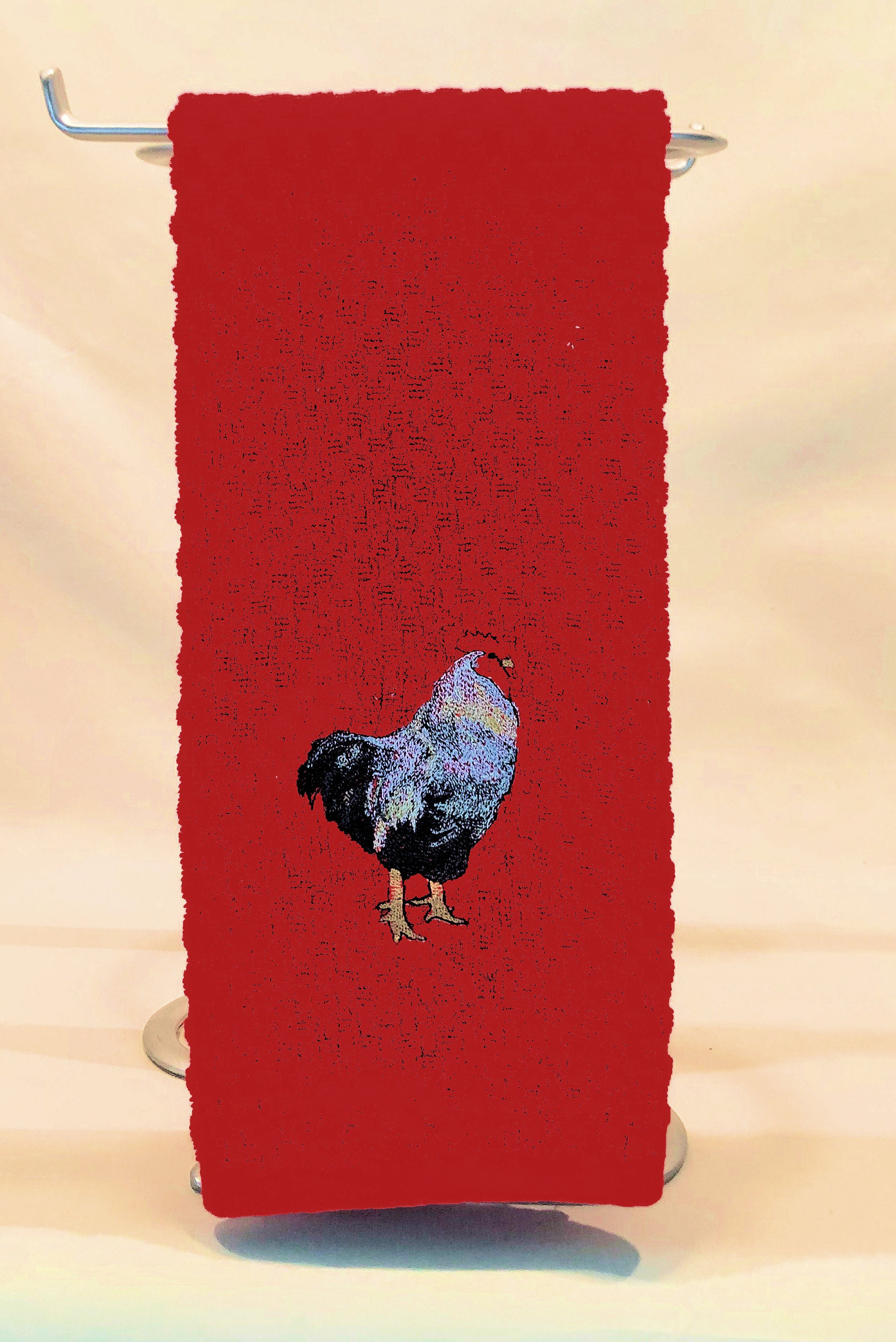 CHICKENS Embroidered Towel Set two Towels - Etsy UK