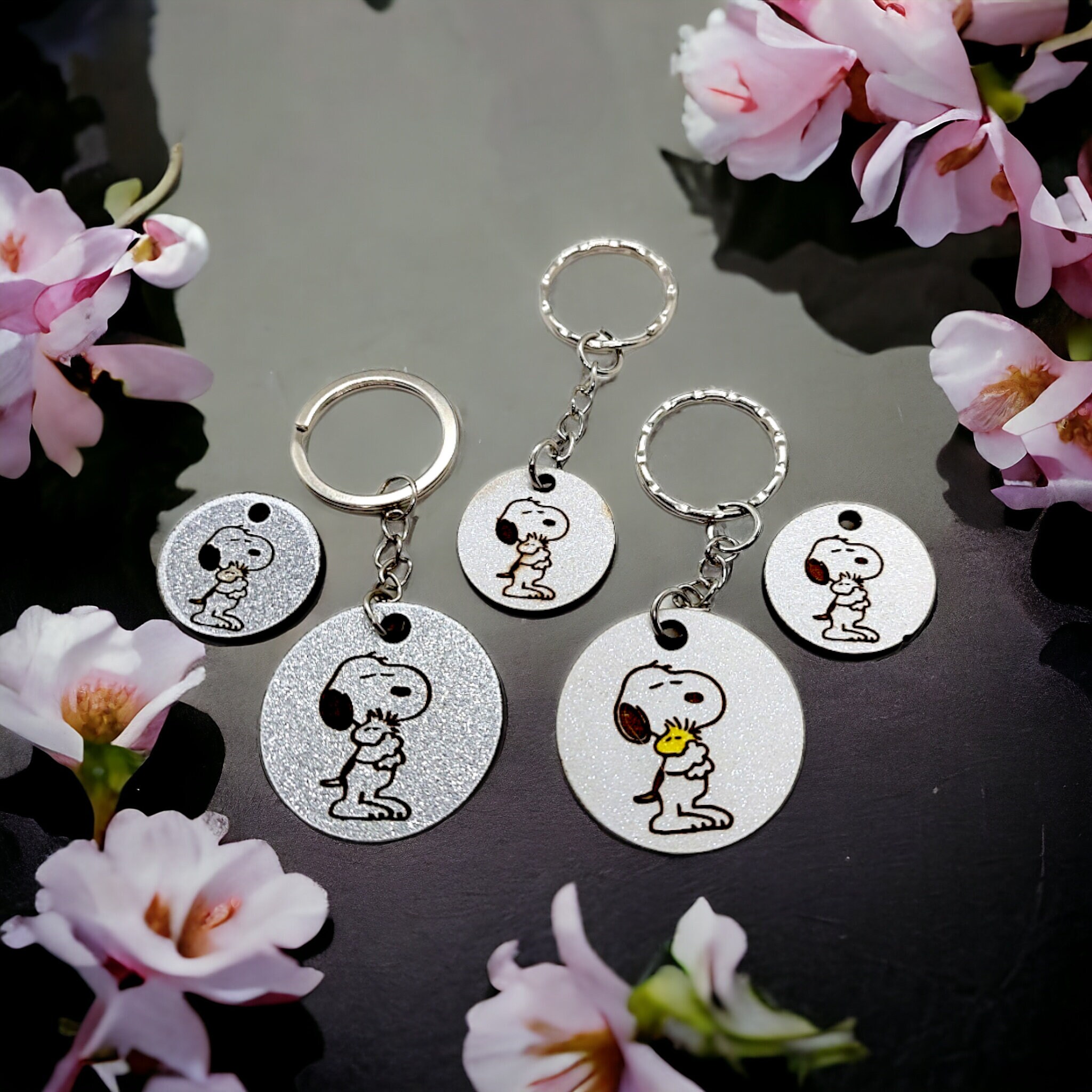Snoopy and Woodstock Keychain - Etsy