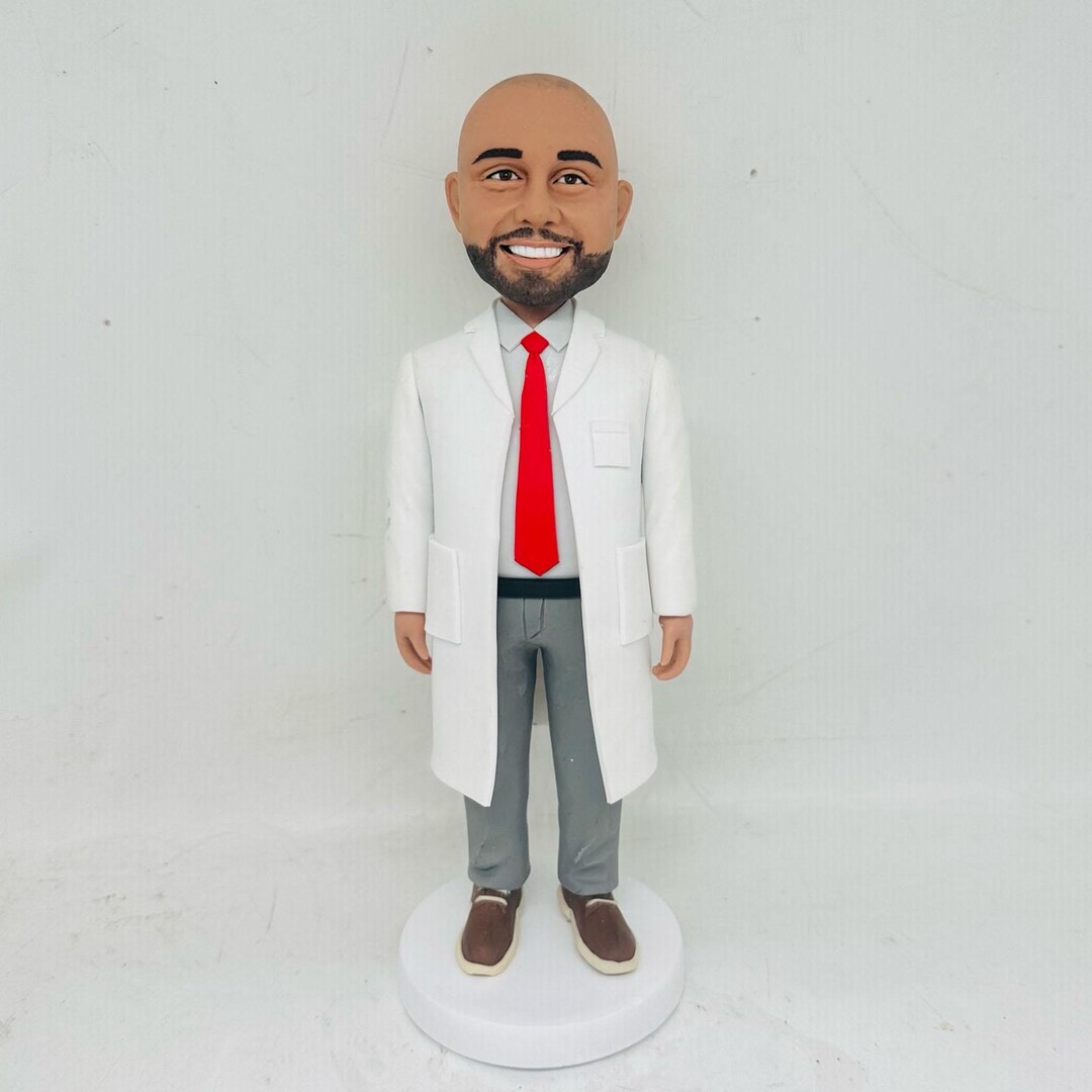 Customized Male Scientist Bobblehead in White Coat,personalized ...