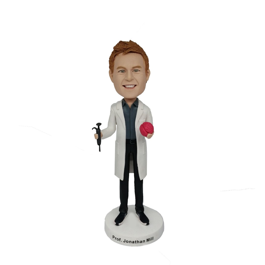 Custom Male Bobbleheads for Neuroscientist and University Professor ...