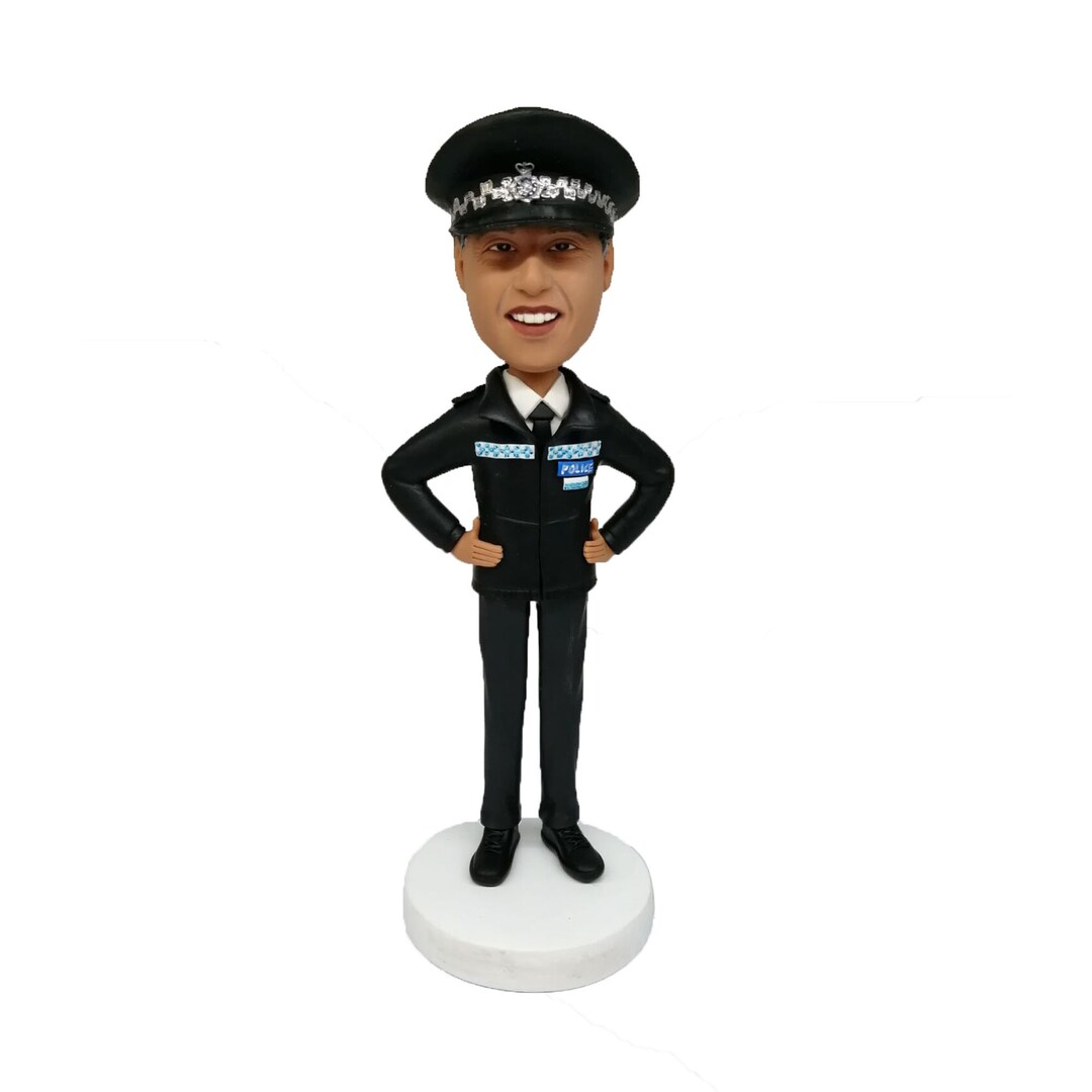 Custom Policemen Bobbleheads in Uniform and Hat, Custom Police Officer ...