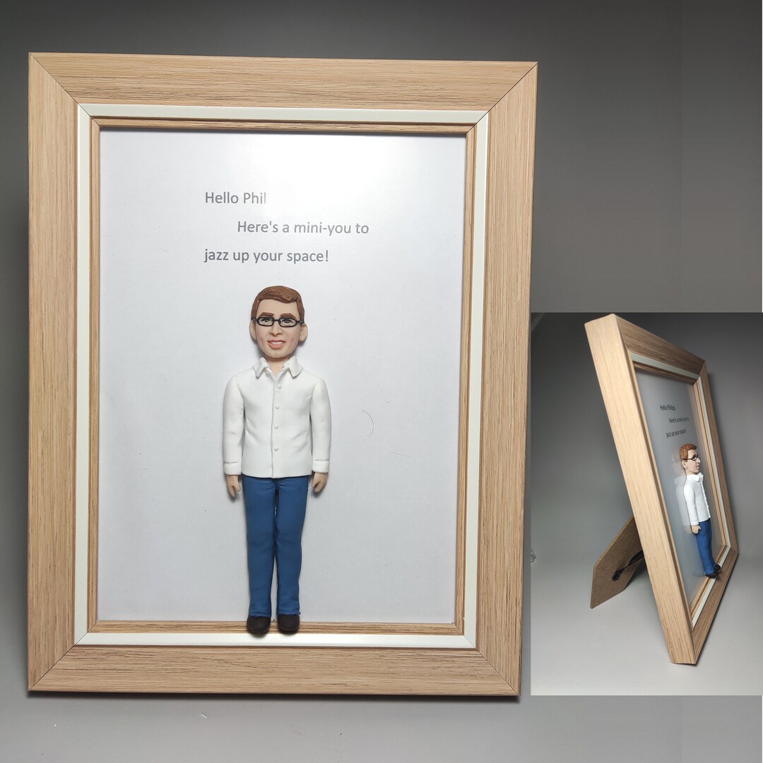 Customized Photo Frame Bobblehead, Mini Version Doll, Anniversary Gift ...