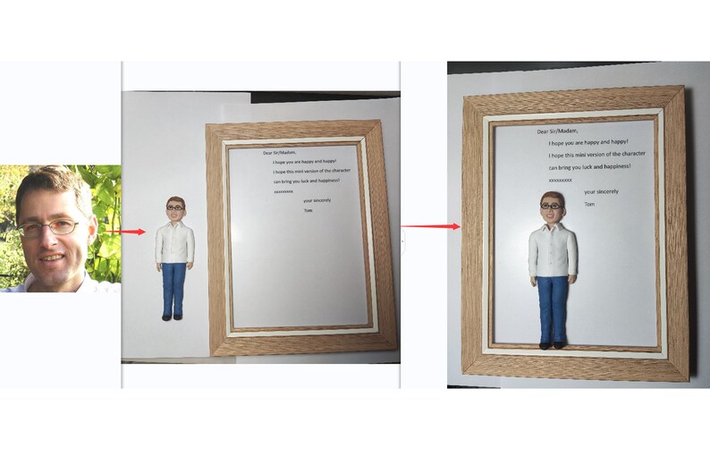 Customized Photo Frame Bobblehead, Mini Version Doll, Anniversary Gift ...