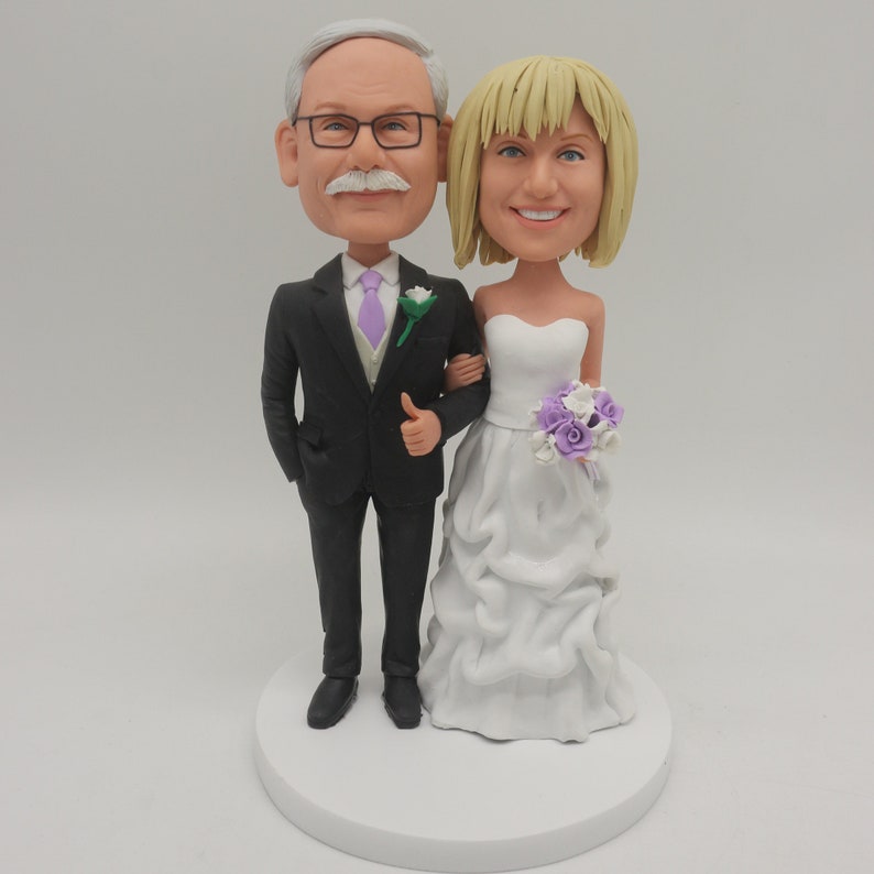 Custom Bobblehead Wedding Cake Topper, Custom Figurine Wedding Cake ...