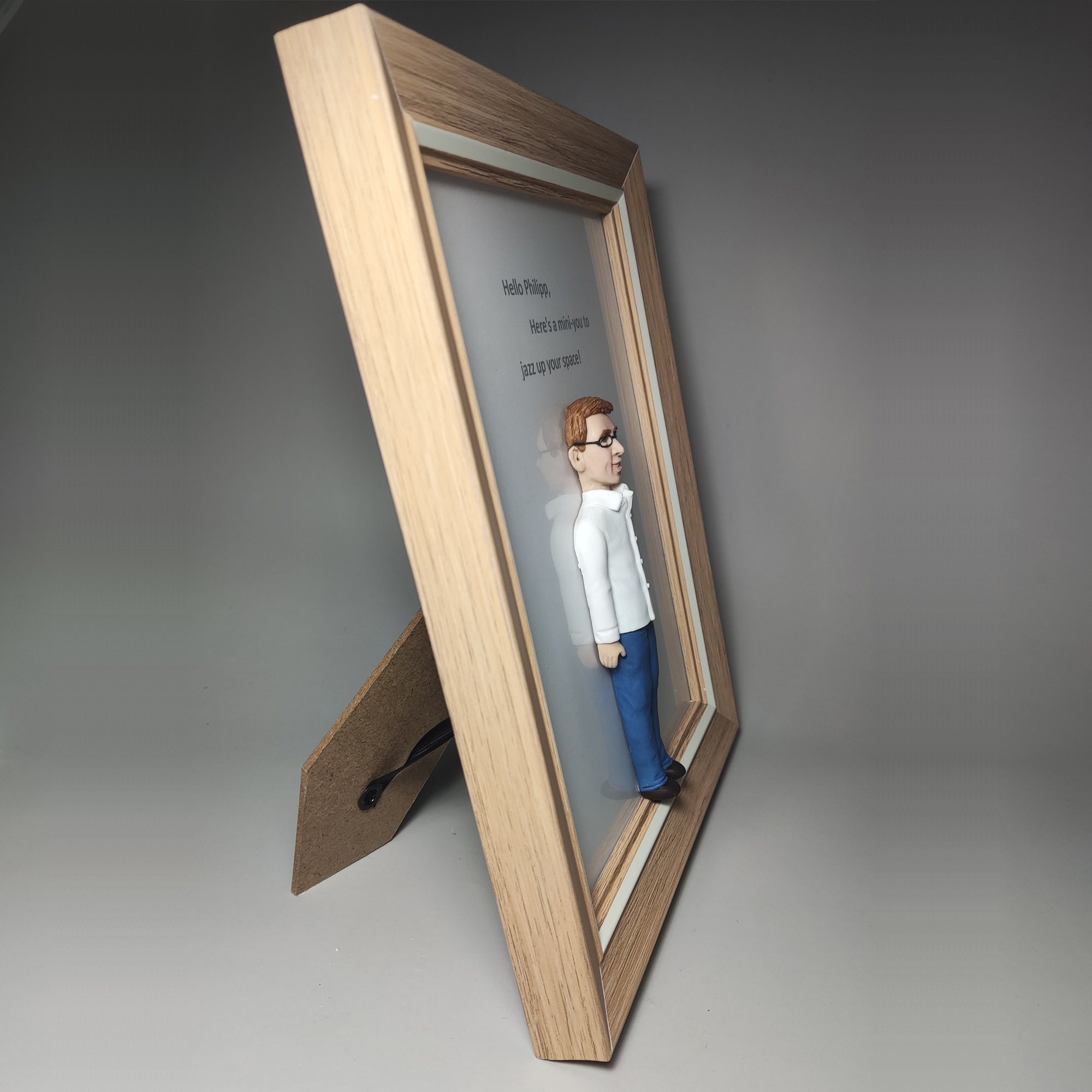 Customized Photo Frame Bobblehead, Mini Version Doll, Anniversary Gift ...