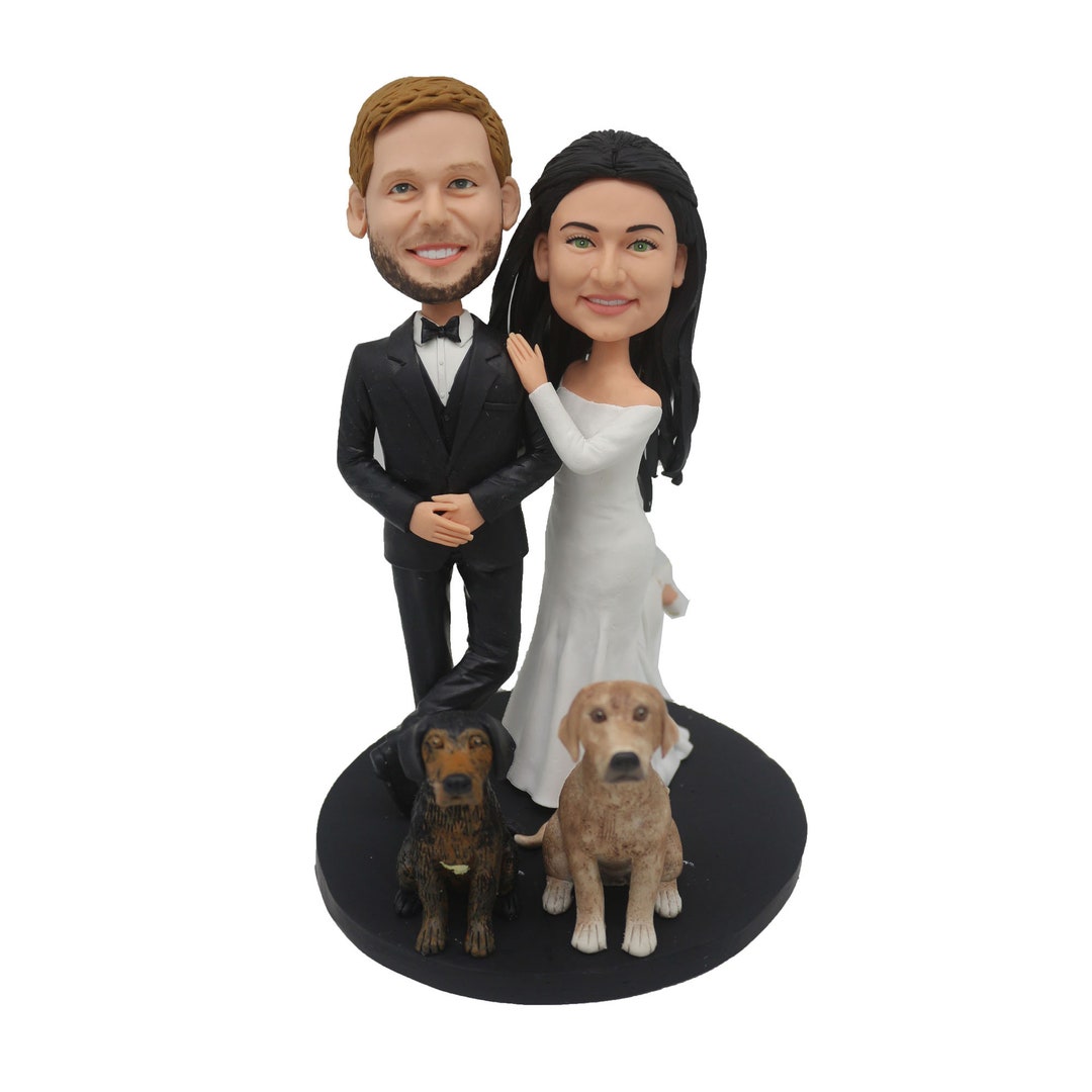Bobblehead Couple ,bobblead Cake Topper,bobblehead Wedding ,wedding ...