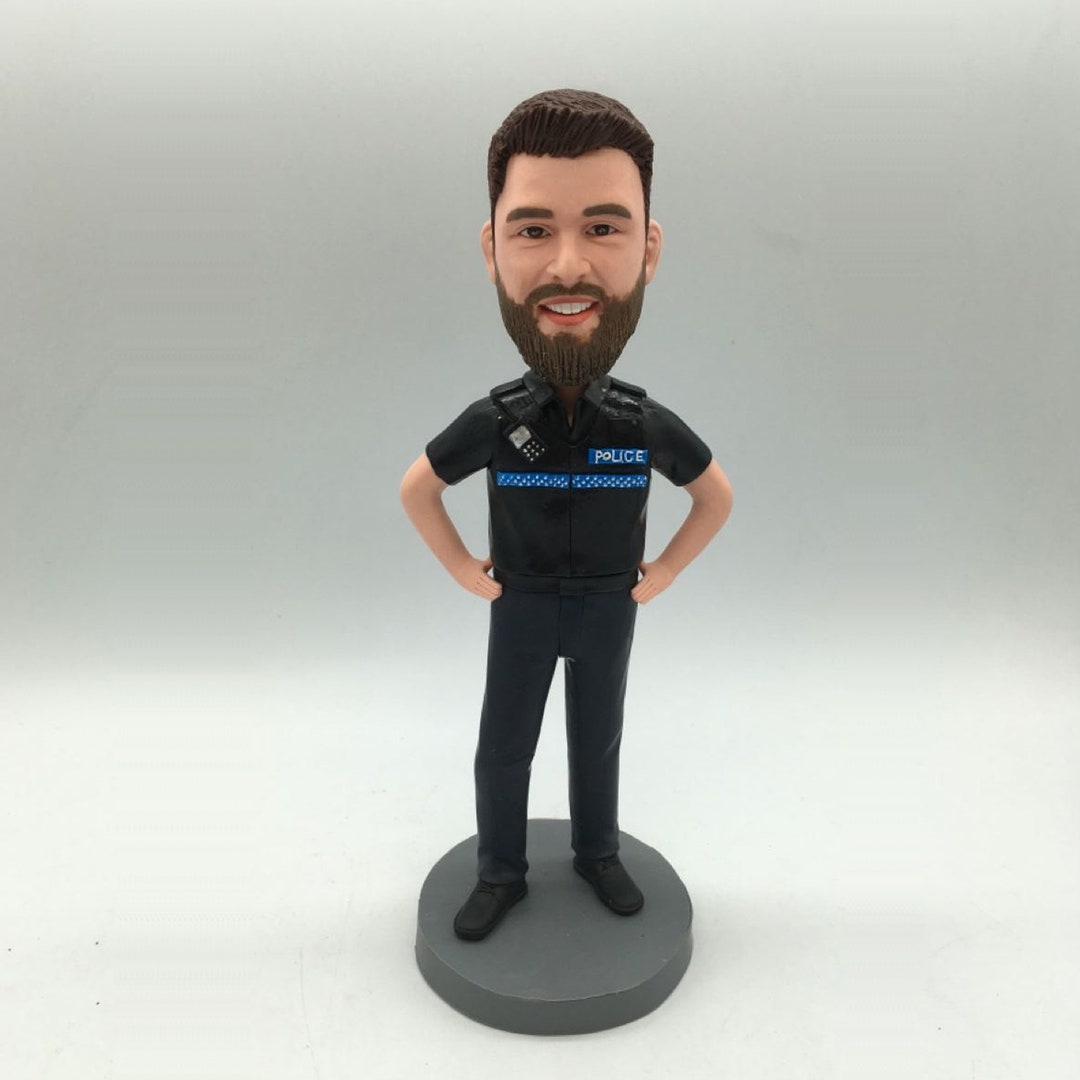 Custom Police Officer Bobblehead,personalized Figurine Bearded Man in ...