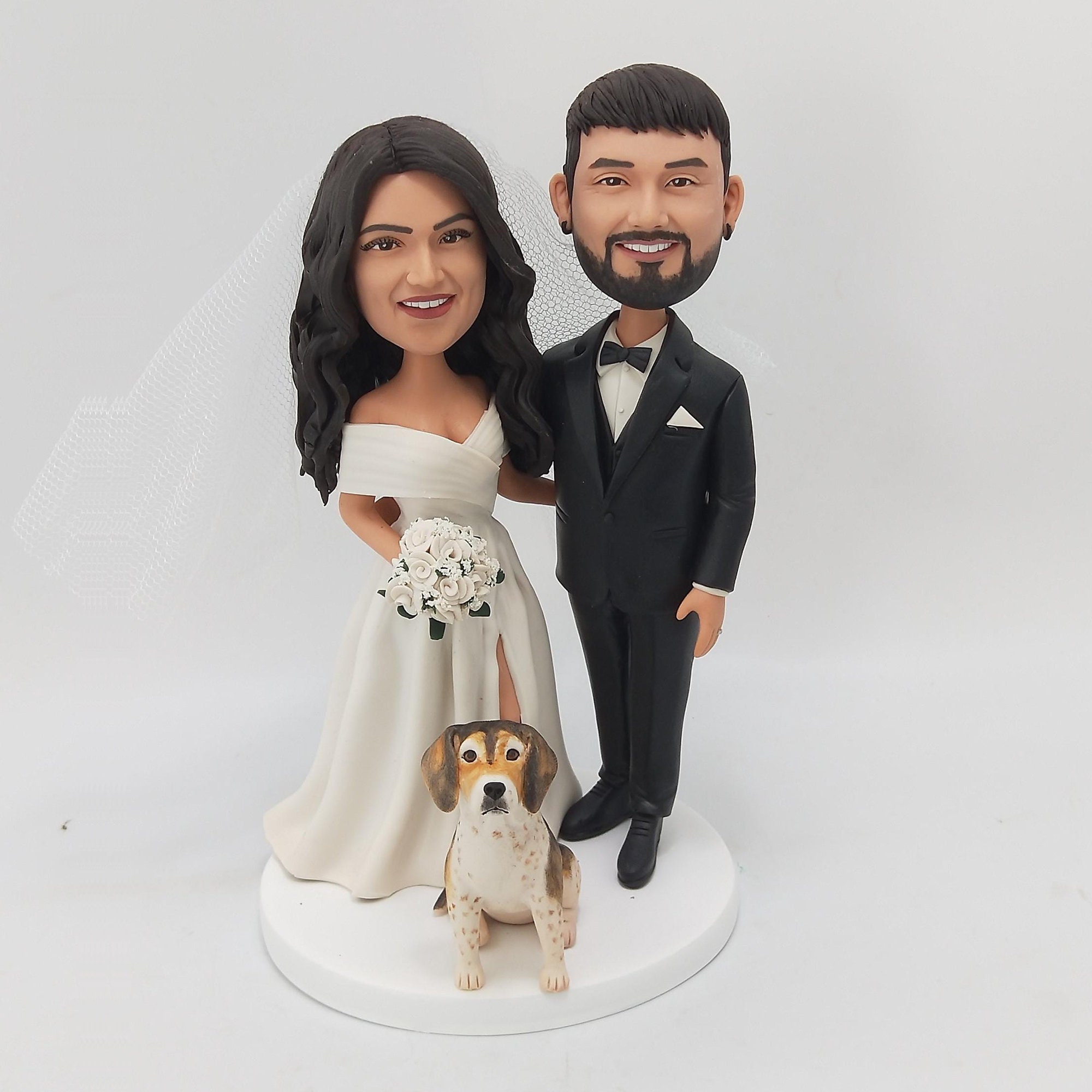 Custom Bobblehead Wedding Cake Topper, Custom Figurine Wedding Cake ...