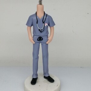 Custom Male Doctor Bobblehead in Blue Scrubs ,christmas Gifts for ...